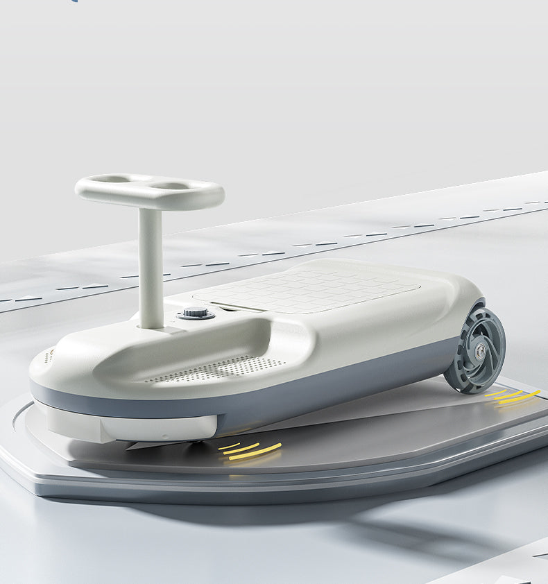 UNICOO® Mop-N-Zoom Go Kart for Kids, 12V Electric Go Cart w/Floor Clea