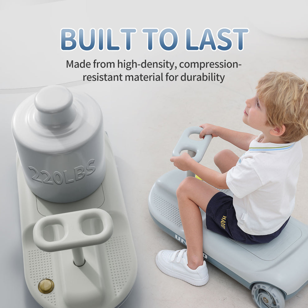 UNICOO® Mop-N-Zoom Go Kart for Kids, 12V Electric Go Cart w/Floor Clea