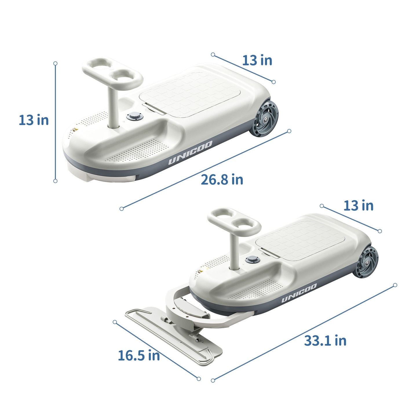 UNICOO® Mop-N-Zoom Go Kart for Kids, 12V Electric Go Cart w/Floor Clea