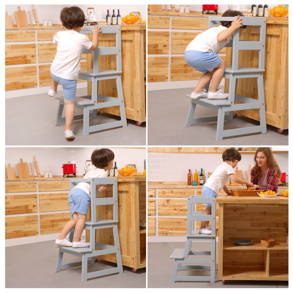 UNICOO - Kids Learning Stool, Kids Kitchen Step Stool, Toddler Stool ...